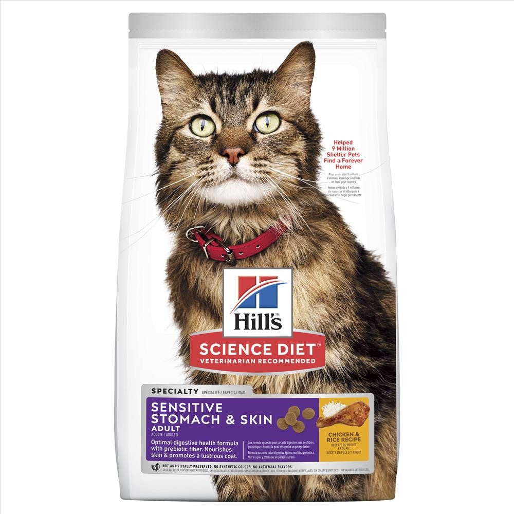Science Diet Feline Adult Sensitive Stomach & Skin 3.5lbs – Pets Kampong SG