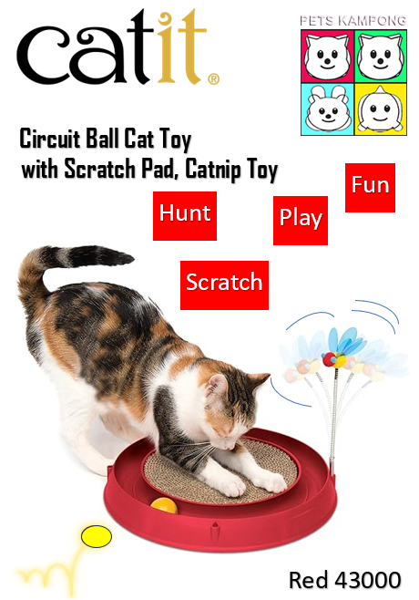 43000-Catit 3-in-1 Play - Circuit Ball Toy with Scratch Pad – Pets ...