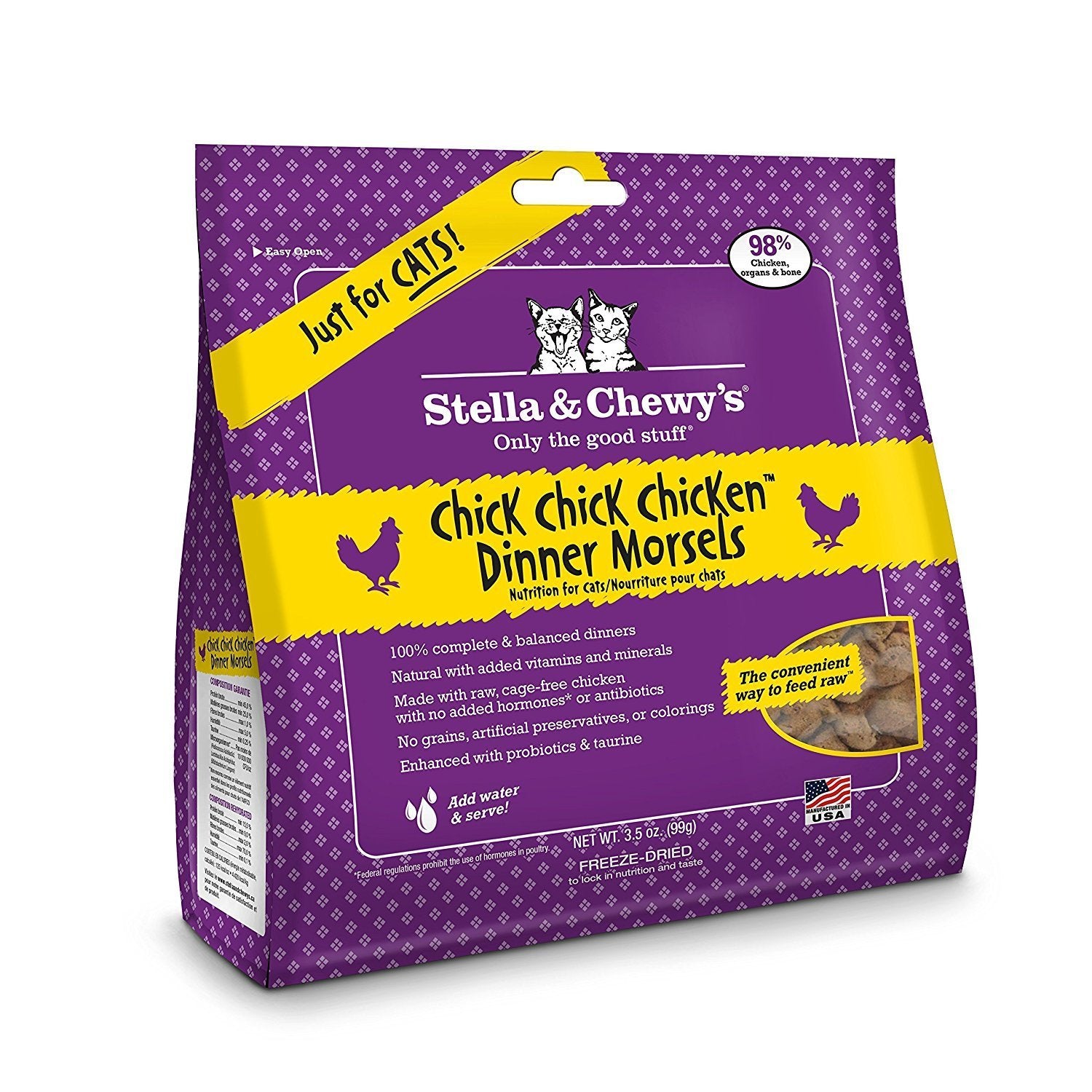 Stella & Chewy Cat Freeze Dried Dinner Morsels Chick, Chick, Chicken ...