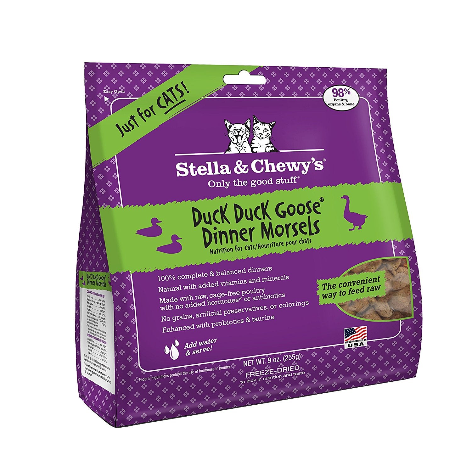 Stella & Chewy Cat Freeze Dried Dinner Morsels Duck Duck Goose - Avail ...